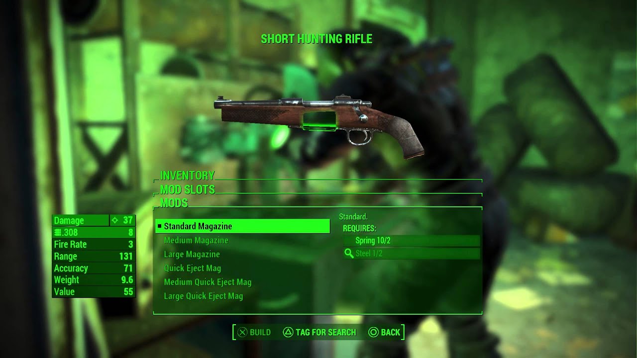 Fallout 4 - Weapons Bench: Short Scope Laser Musket Crafted ...
