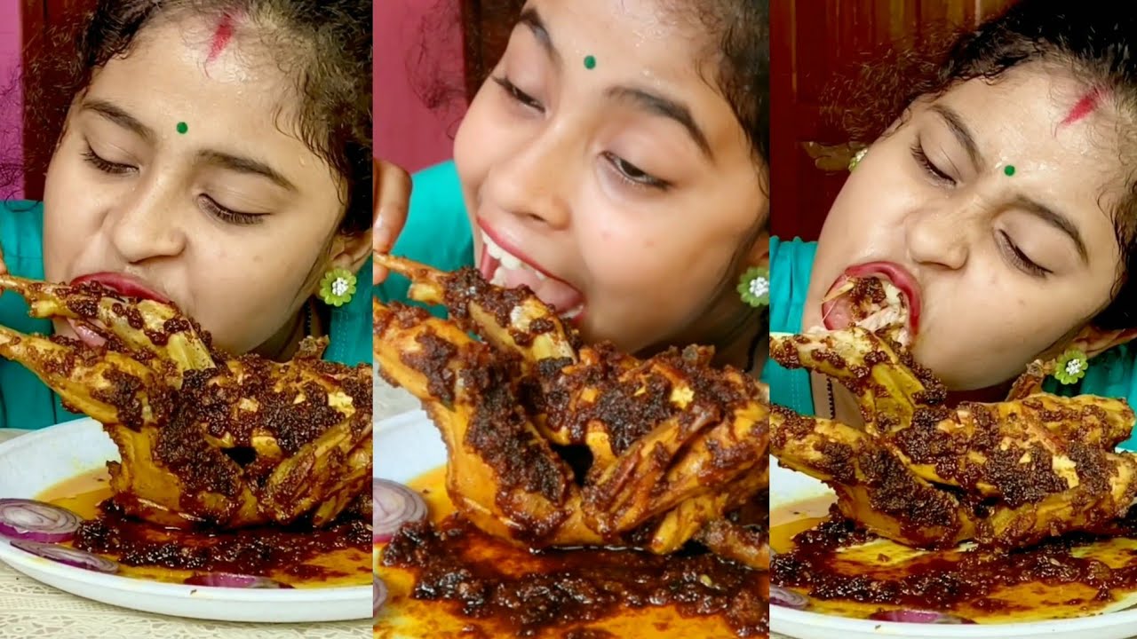 Full Chicken Eating Show - YouTube