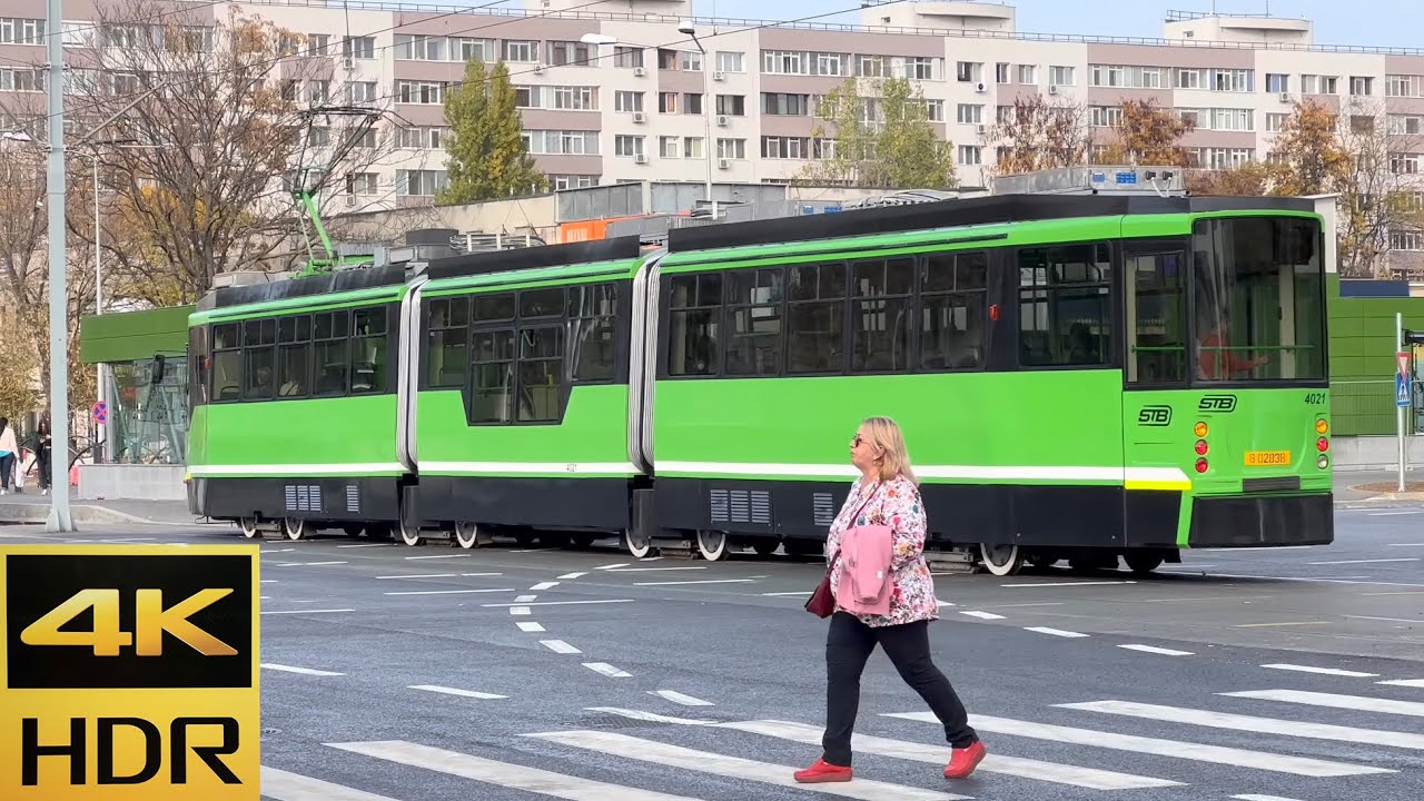 [4K 60fps HDR]Bucharest STB-Trams at Drumul Taberei station on Tram ...