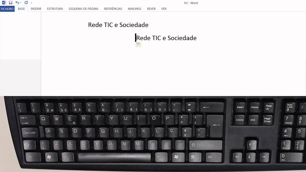 Qual a utilidade da barra de espaços e da tecla Tab? - YouTube