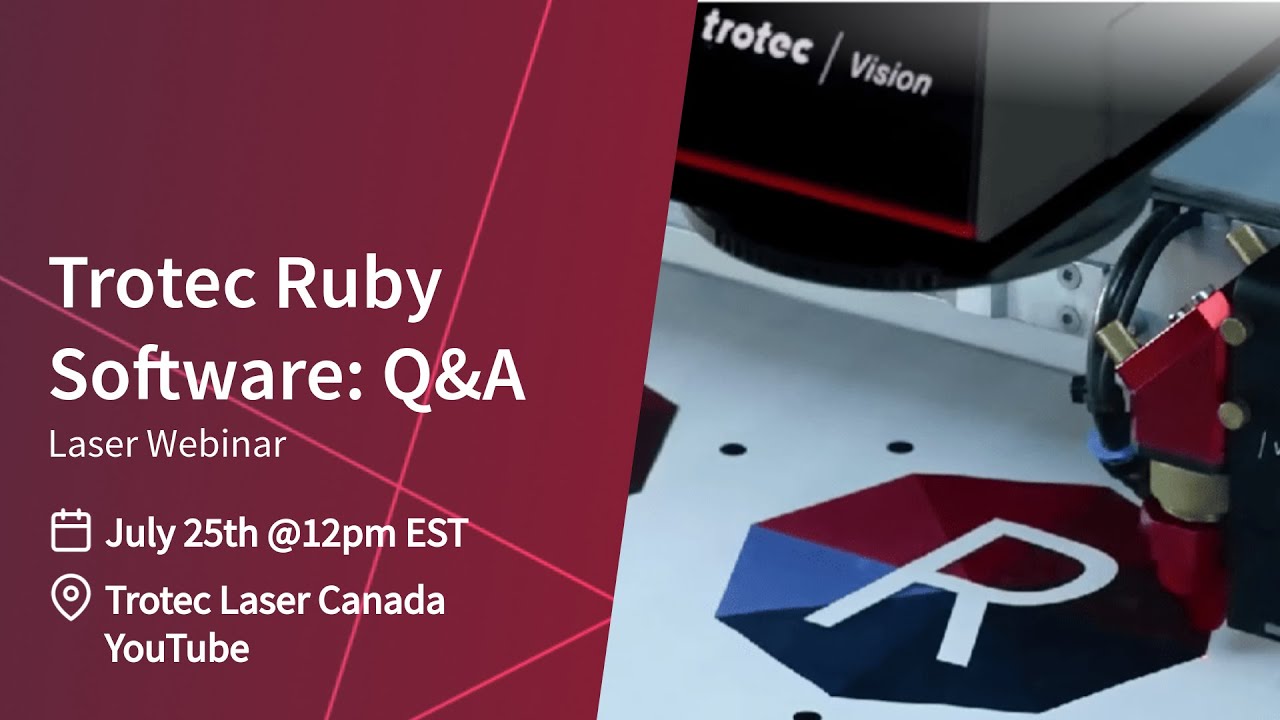 Trotec Ruby Software: Q&A - July 2025 - YouTube