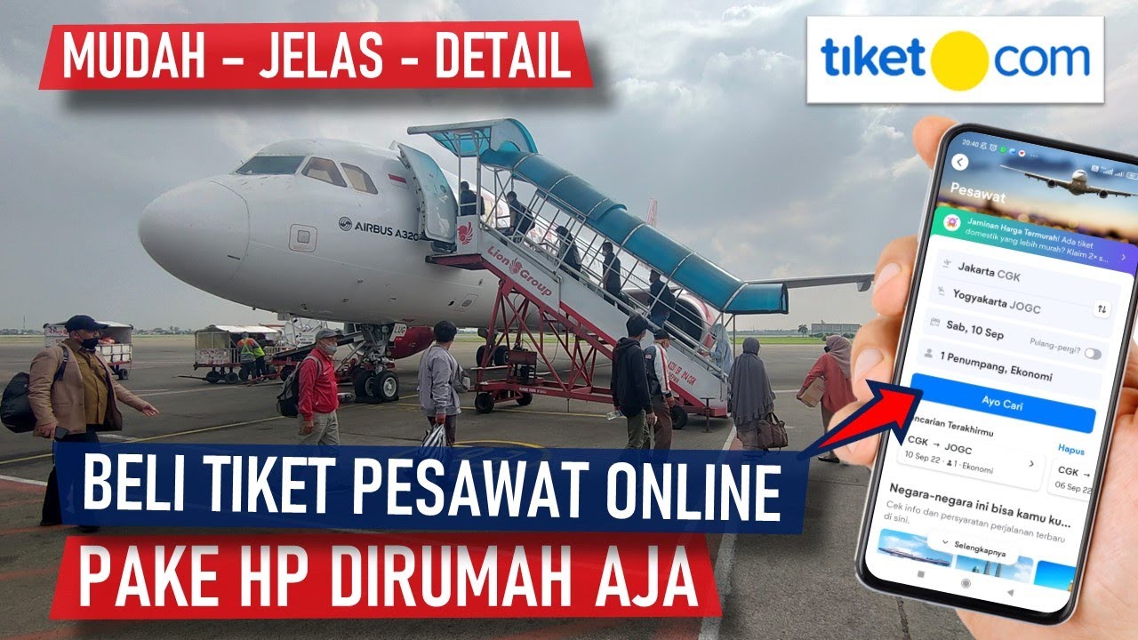Cara Pesan Tiket Pesawat Di Tiket.COM | Tutorial Beli Booking Tiket Pesawat Tiket.COM Pake HP ...
