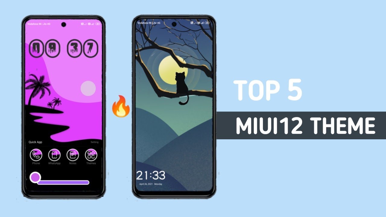 Miui 12 Theme 2021 || Best 5 Animated miui theme - YouTube