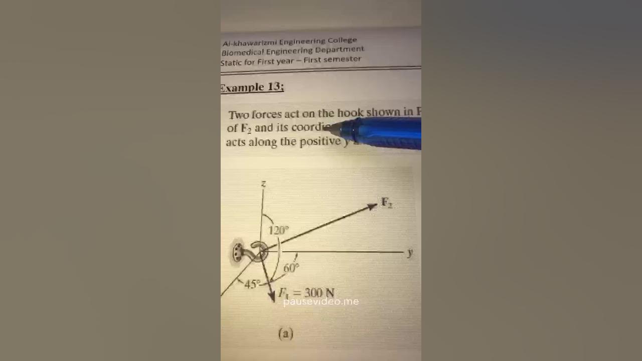 Statics / forces in three dimensions -5 - YouTube