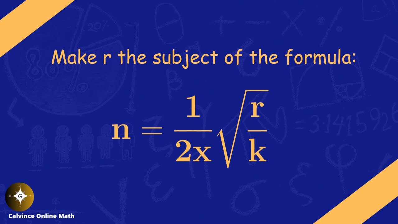 Mastering Math: Solving Equations Like a Pro - Making 'r' the Subject ...