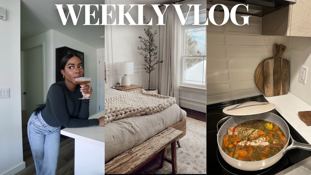 WEEKLY VLOG | a week at home, working on my fitness, cooking and ...