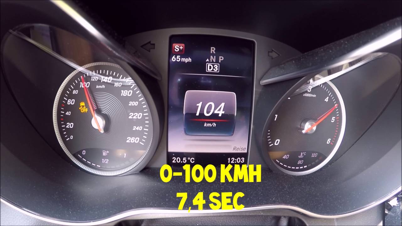 Mercedes W205 C250 d T [AT] - 0-100 Acceleration/Beschleunigung - YouTube