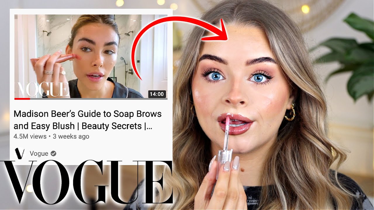 I FOLLOWED MADISON BEER'S VOGUE MAKEUP TUTORIAL.. (and *loved* it ...