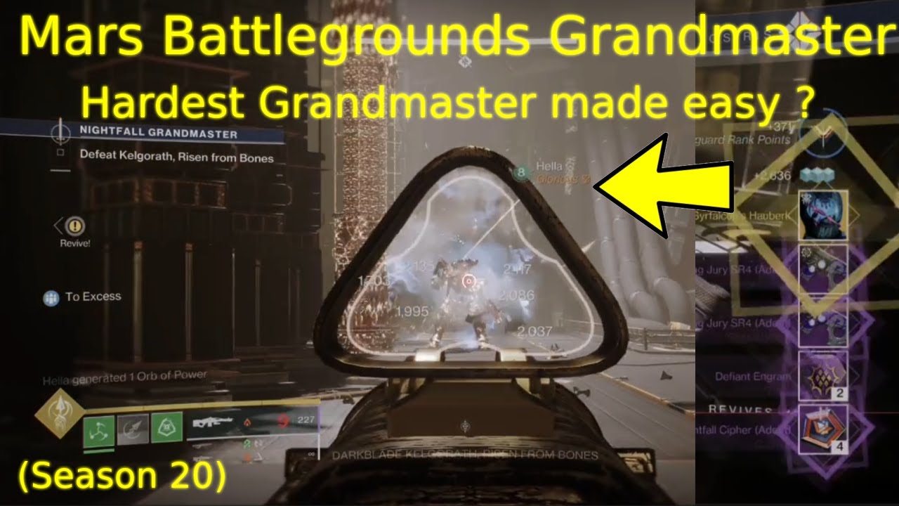 Mars Battleground Grandmaster Nightfall cheese! Season 20 (Destiny 2 ...
