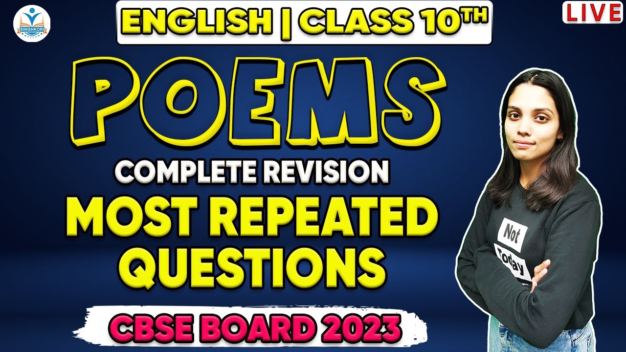 ENGLISH CLASS 10TH - 🔥ALL POEMS WITH QUESTIONS 🔥 | CLASS 10 CBSE BOARD ...