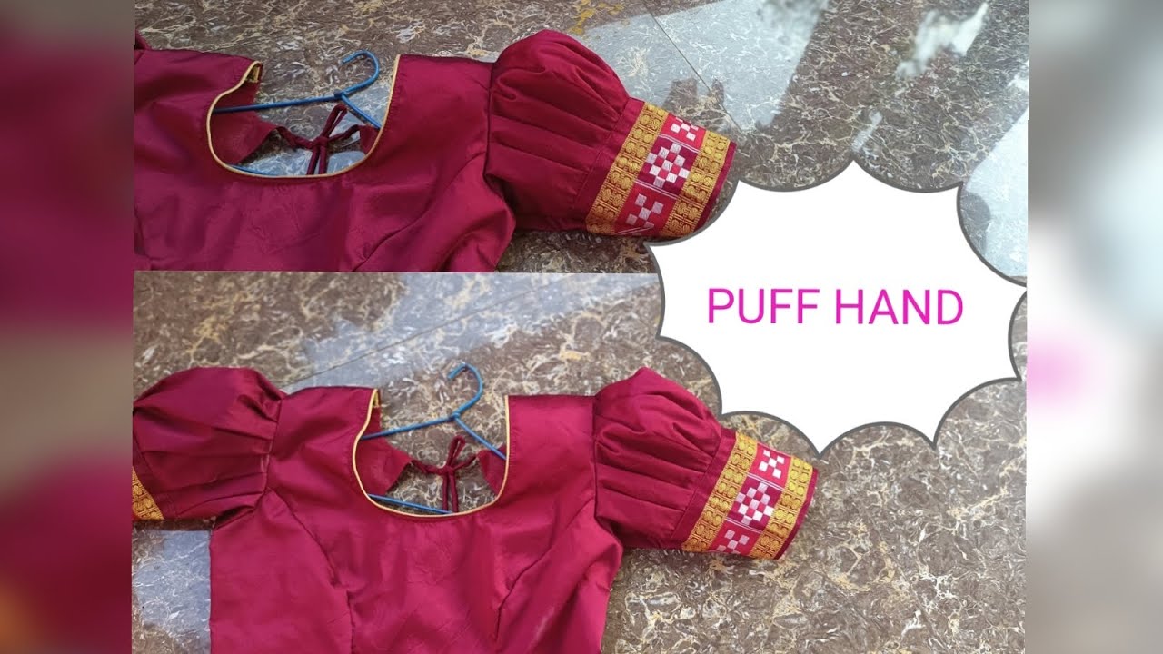 How to stitch puff hand in easy way//Blouse sleeve designs..# ...