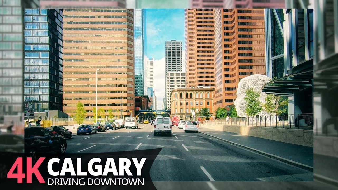 Calgary 4K60fps - Driving Downtown - Alberta, Canada - YouTube