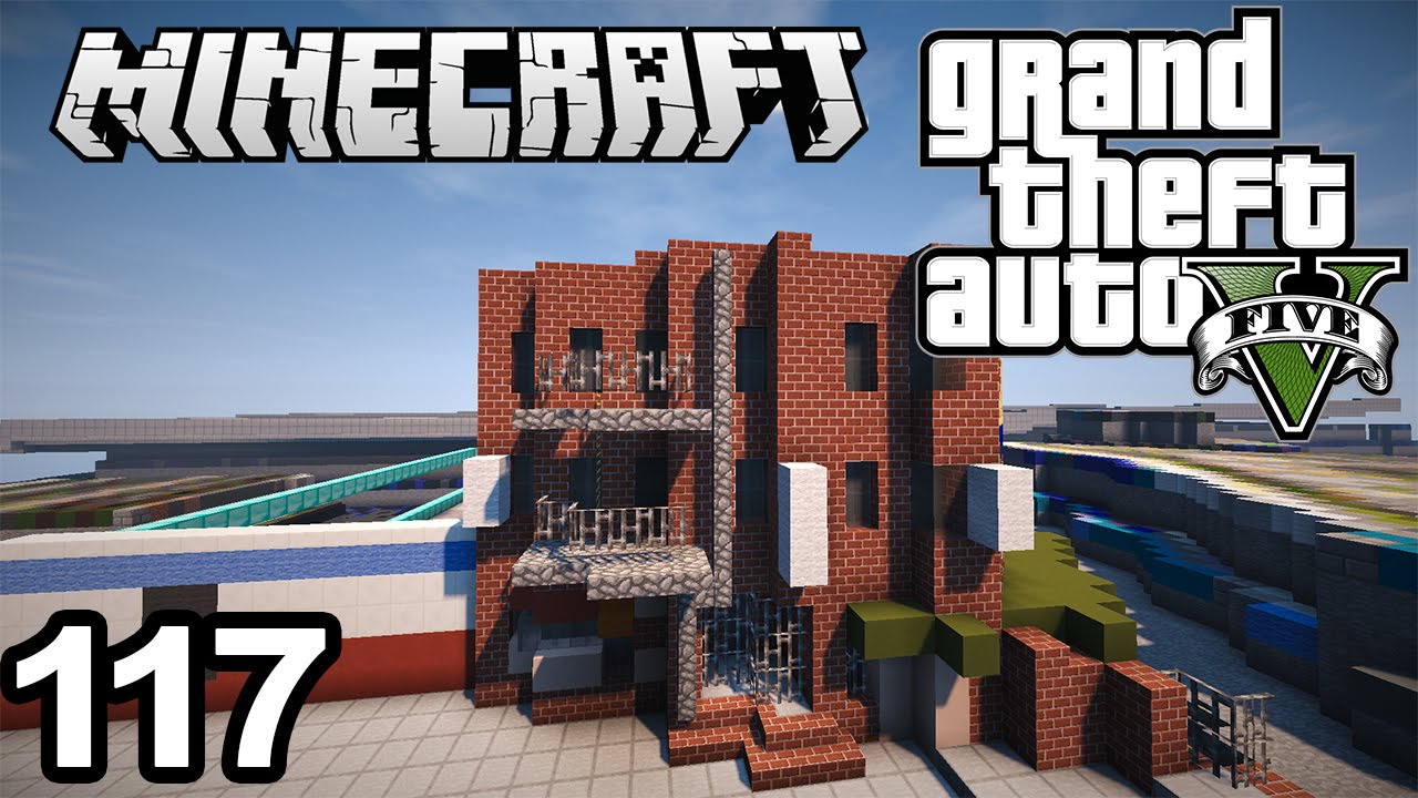 GTA V in Minecraft #117 | BRICK BUILDING - YouTube