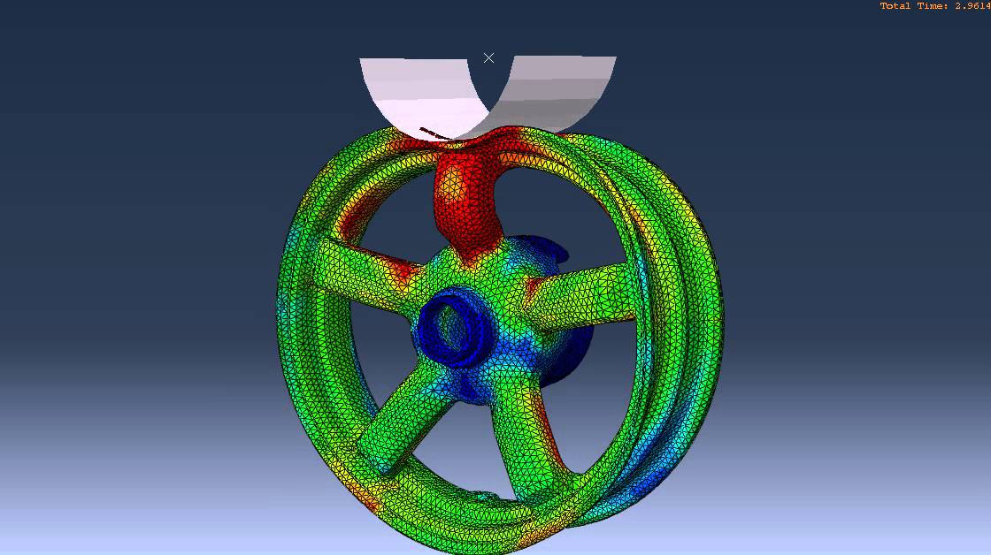 Abaqus Static Case (Wheel disk) - YouTube