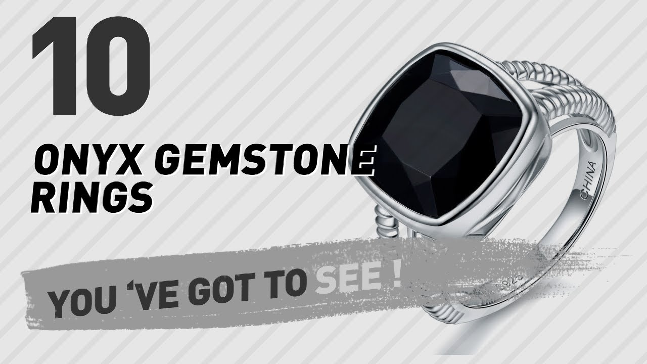 Onyx Gemstone Rings Top 10 Collection // UK New & Popular 2017 - YouTube