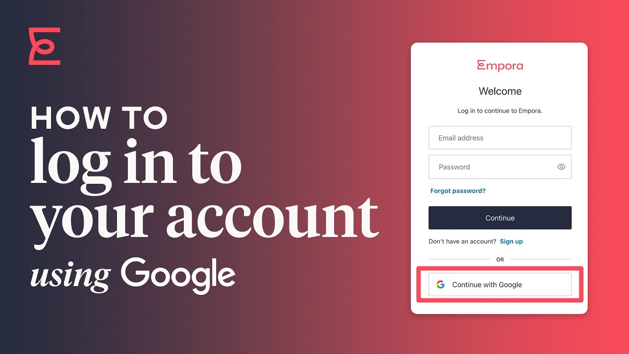How to log in with Google - YouTube