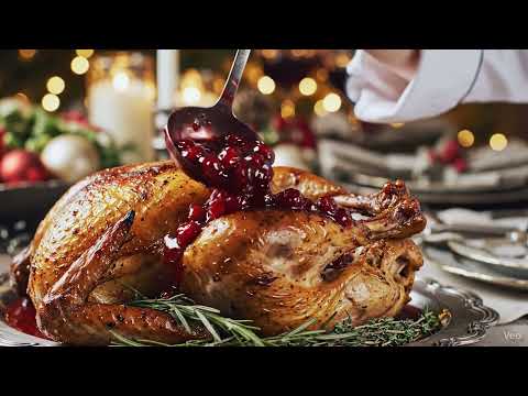 Cranberry Sauce Ladled Over Turkey The Cranberry Cascade