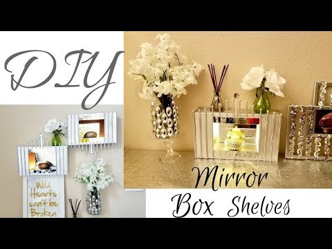 Diy Wall Mirror Display Shelves For Wall Decor Using Cereal Boxes!!!