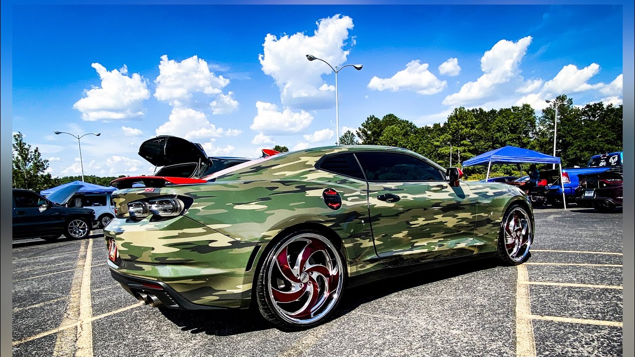 Custom wrapped Camaro at We Stunt’n 803 car show - YouTube