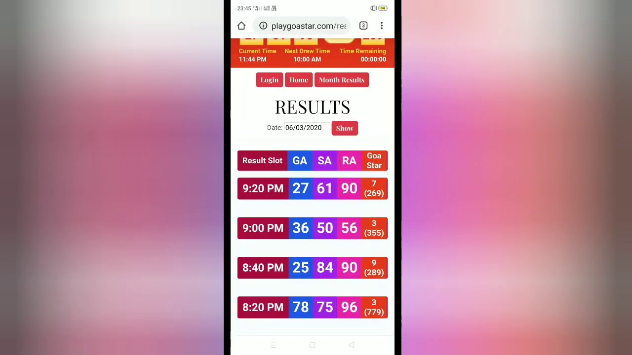 Goa star results 6 March 2020 - YouTube