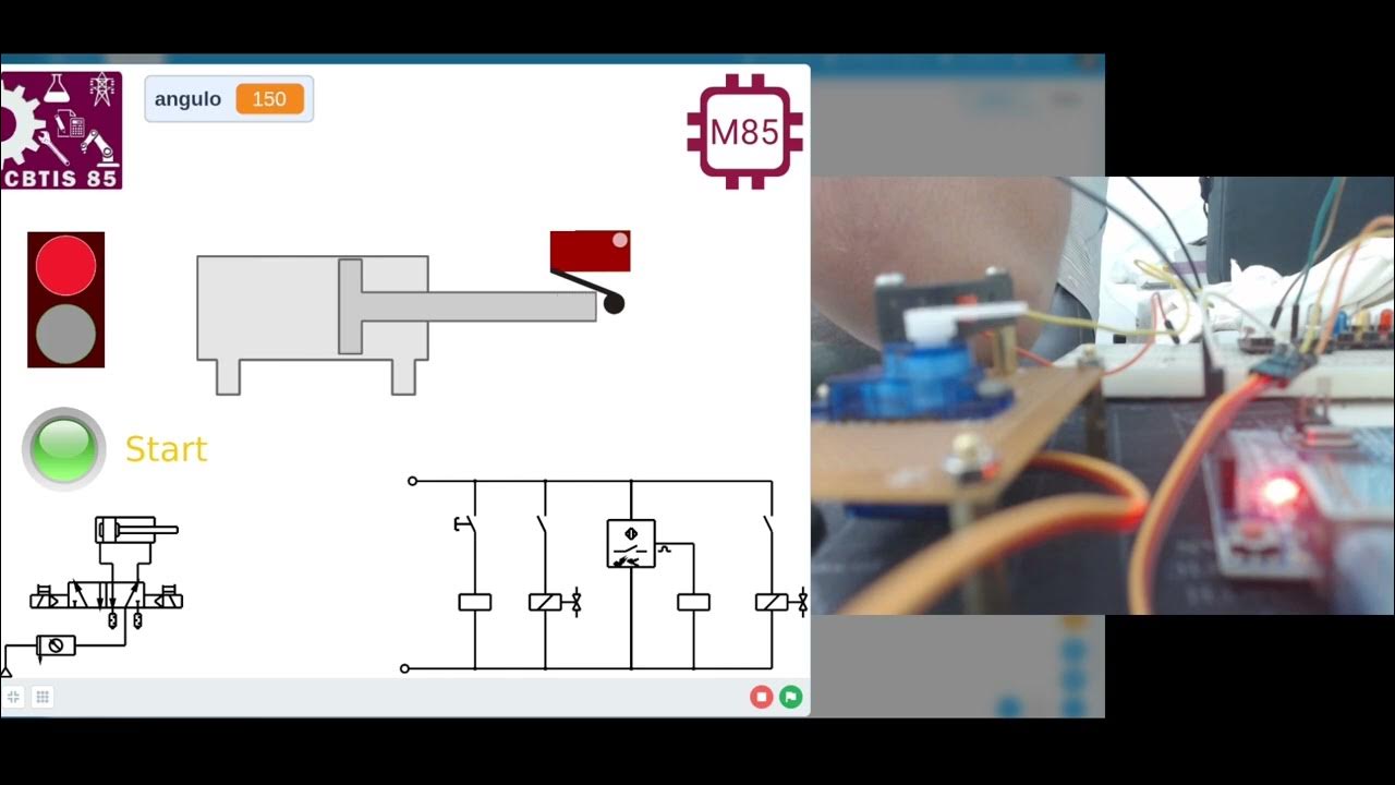 Simulando un circuito electroneumatico con #mblock y #arduino uno - YouTube