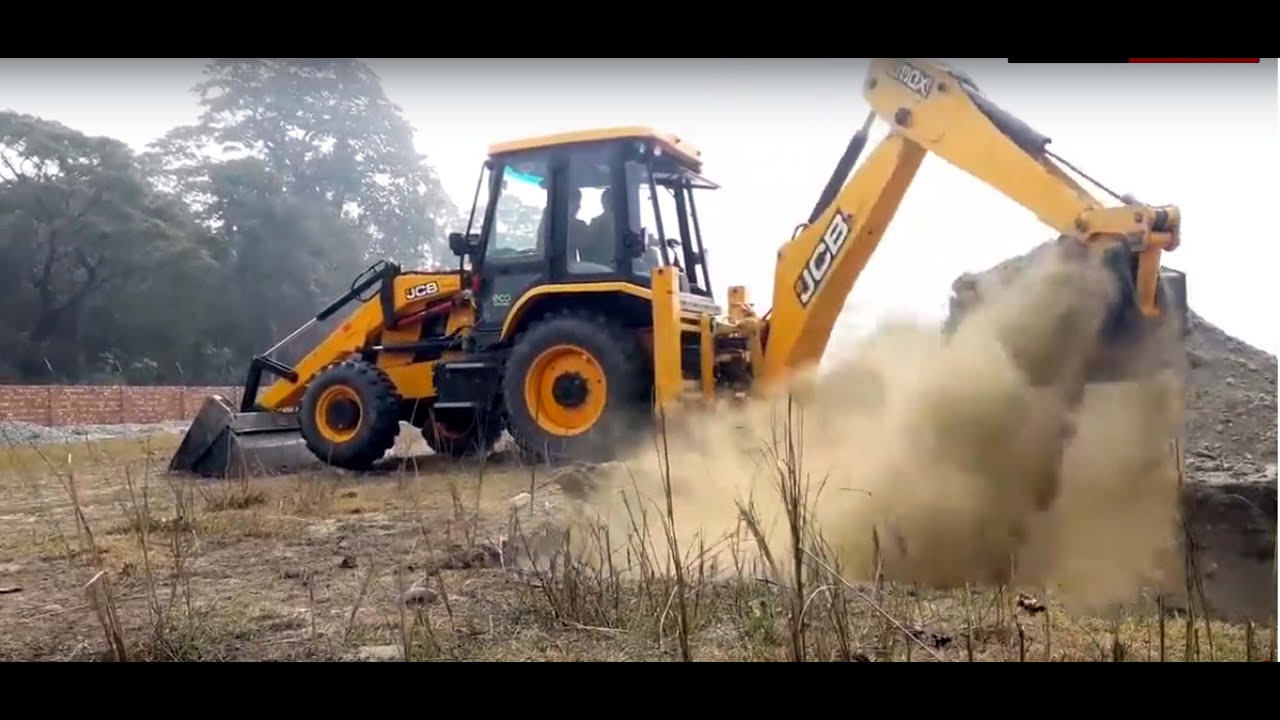 Condition being constructed by JCB for construction of safety tank ...