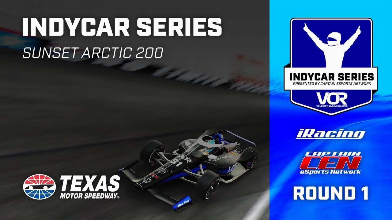 VOR iRacing IndyCar Series | S7 R01 | Sunset Arctic 200 at Texas - YouTube