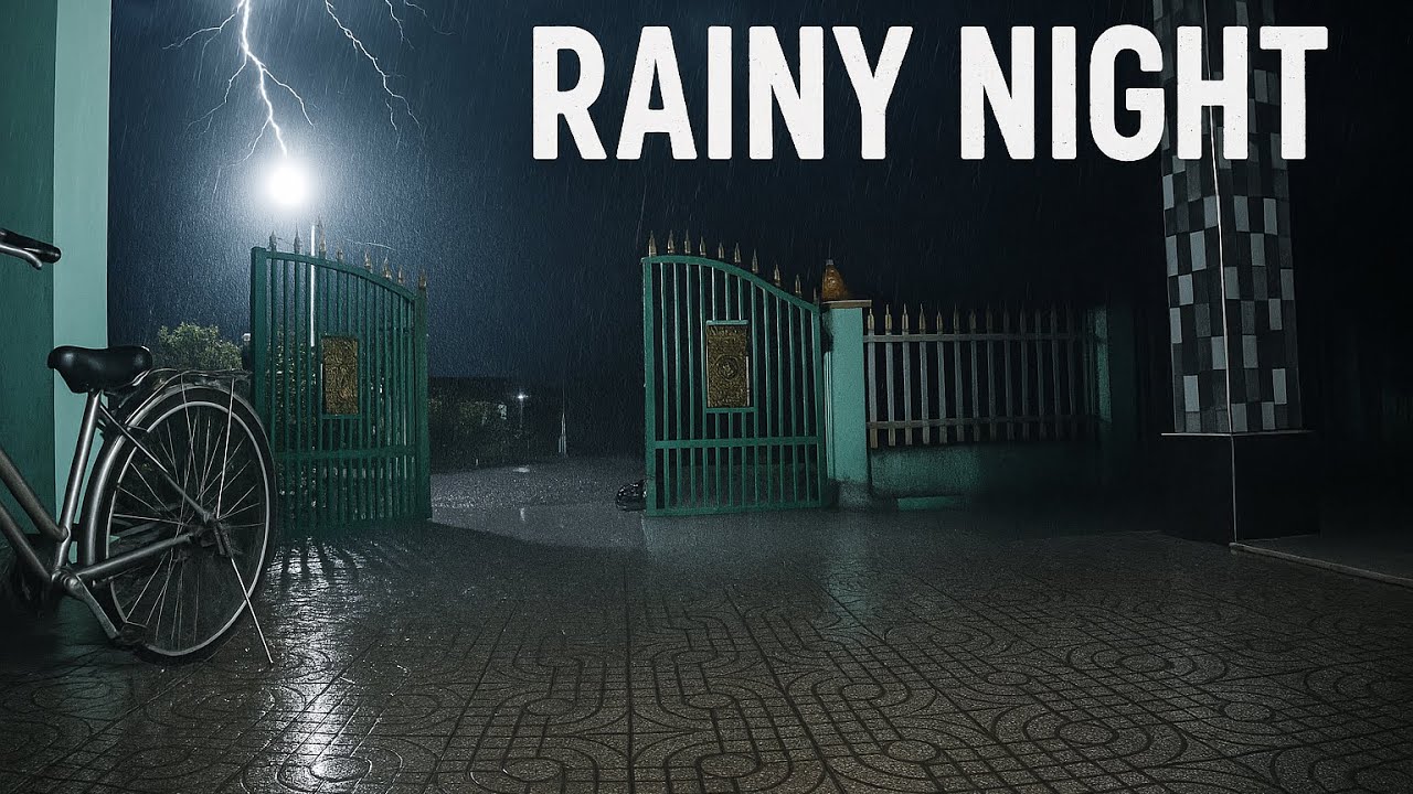 🌧 Rain Falling Outside My House at Night – White Noise for Deep Sleep ...