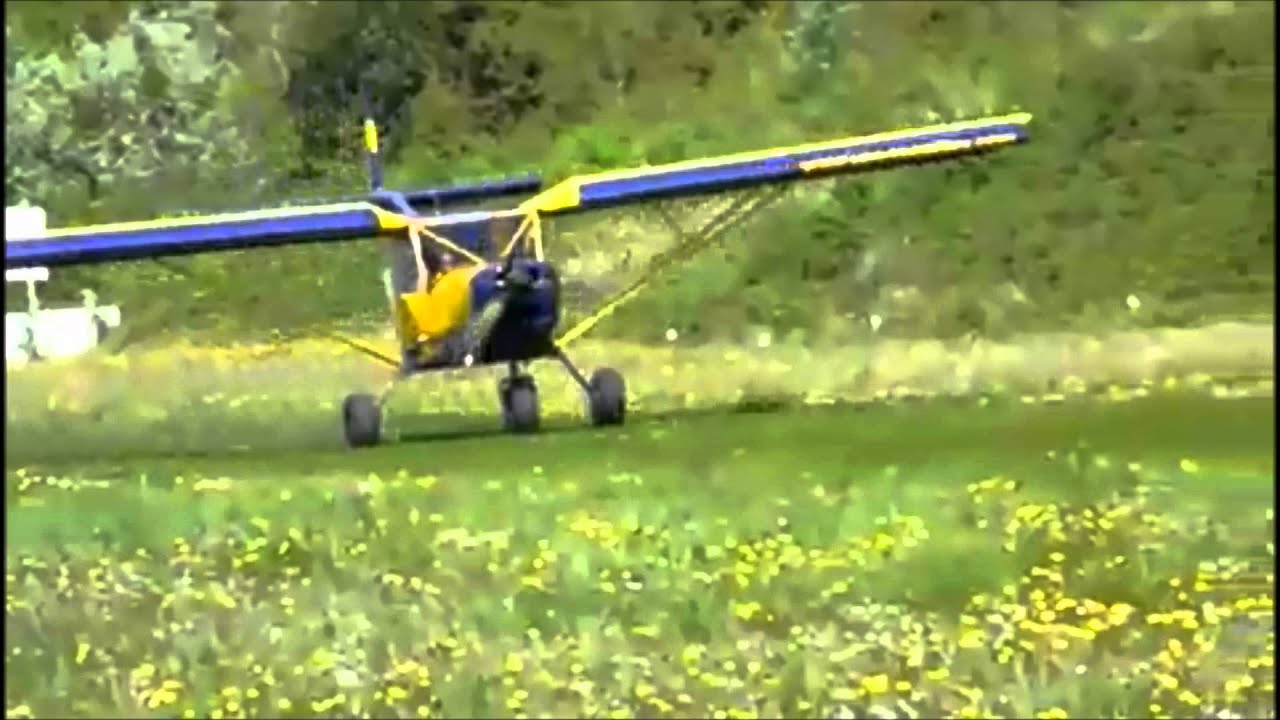 Grass field landing - steep approach in the Zenith CH 701 Sky Jeep ...