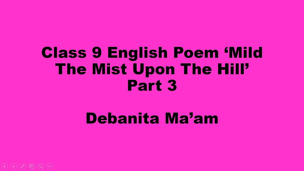 Poem 'Mild the mist upon the hill' part 3 - YouTube