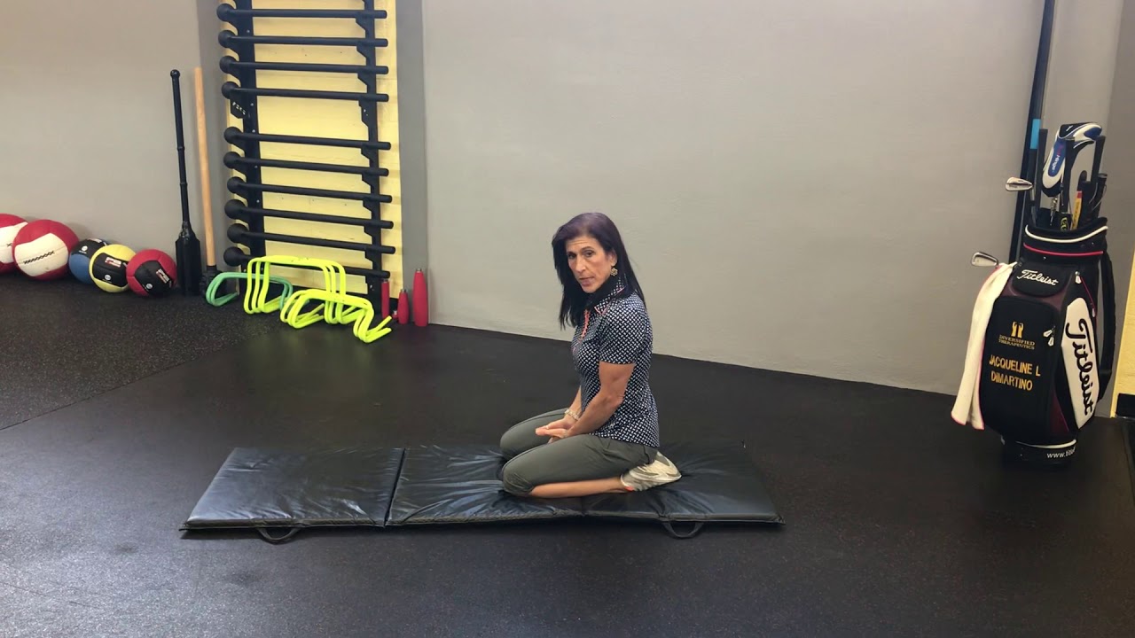 Lumbar locked external rotation with reach roll and lift - YouTube