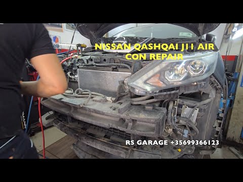 Nissan Qashqai J11 air con condenser replacement - YouTube
