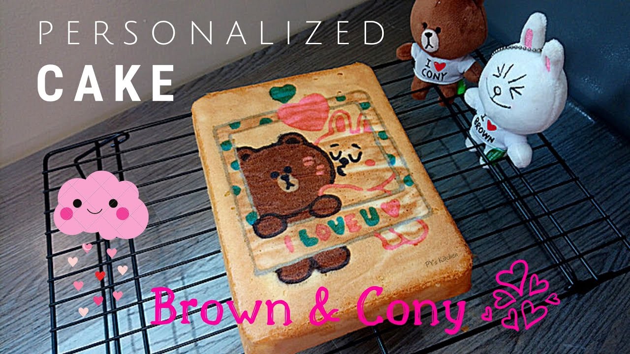 Cake Recipe For Valentines Day - Personalized Line Friends Cake - YouTube