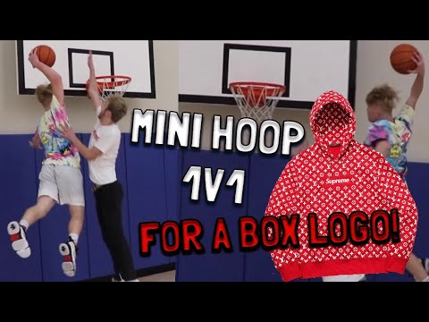 MINI HOOP 1V1 FOR SUPREME BOX LOGO!! - YouTube