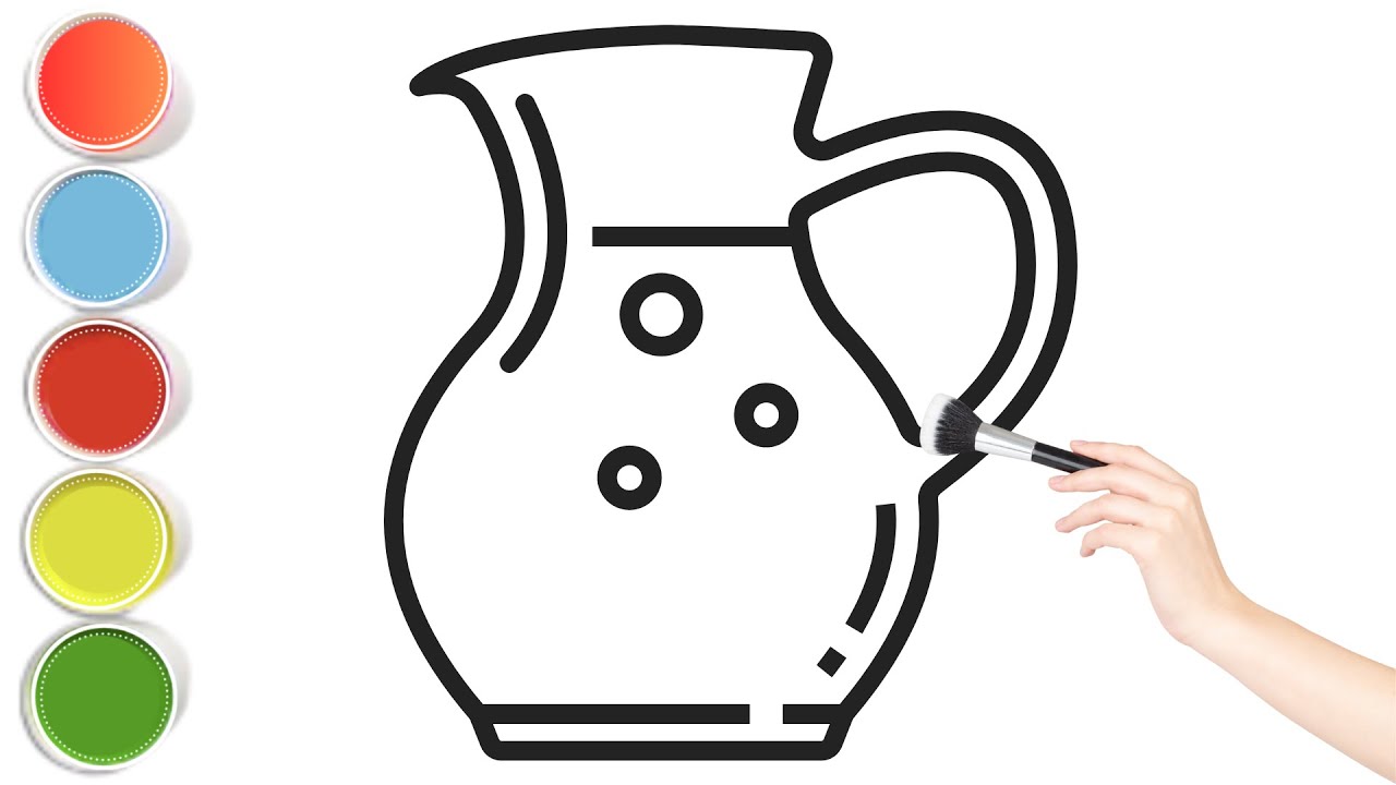 How to Draw Jug with Colors | Jug Art. - YouTube