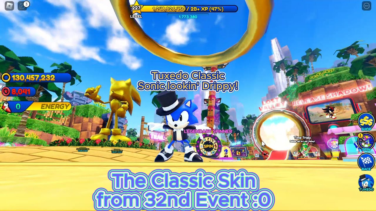 (UNLOCKABLE GUIDE) How to get Tuxedo Classic Sonic! - YouTube
