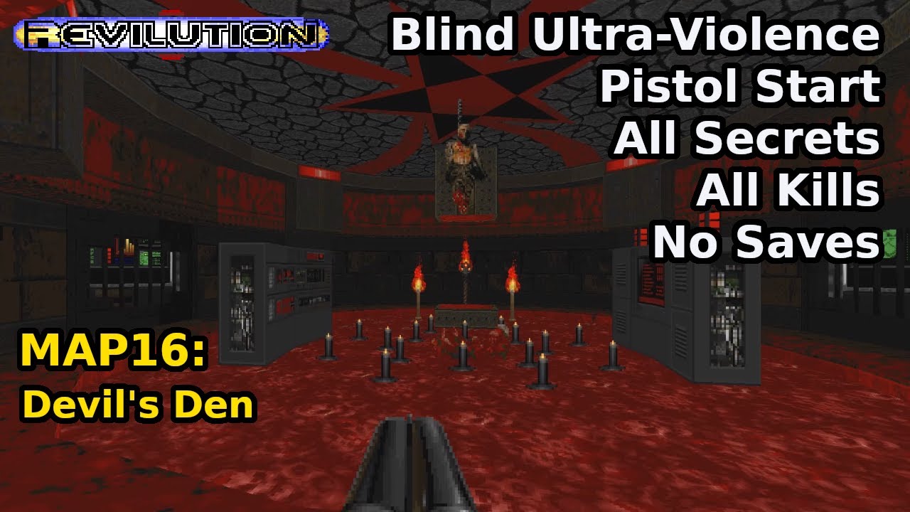 TNT: Revilution - MAP16: Devil's Den (Blind Ultra-Violence 100%) - YouTube