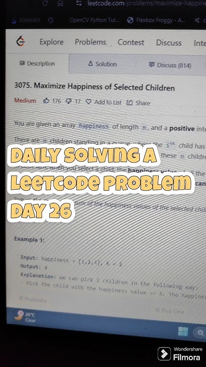 Leetcode 3075 Day 26 Daily Solving A Leetcode Problem Coding Leetcode 0354
