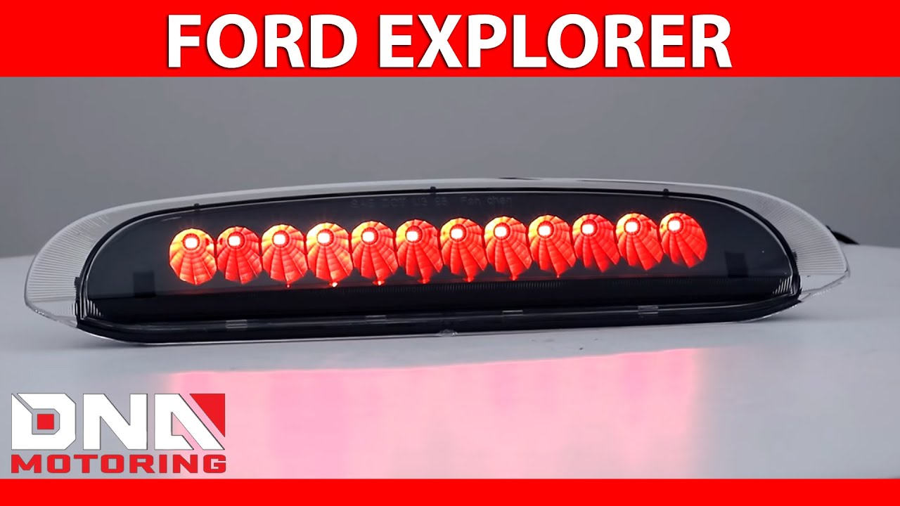 DNA Motoring 98-01 Ford Explorer LED Black 3rd Brake Light - YouTube