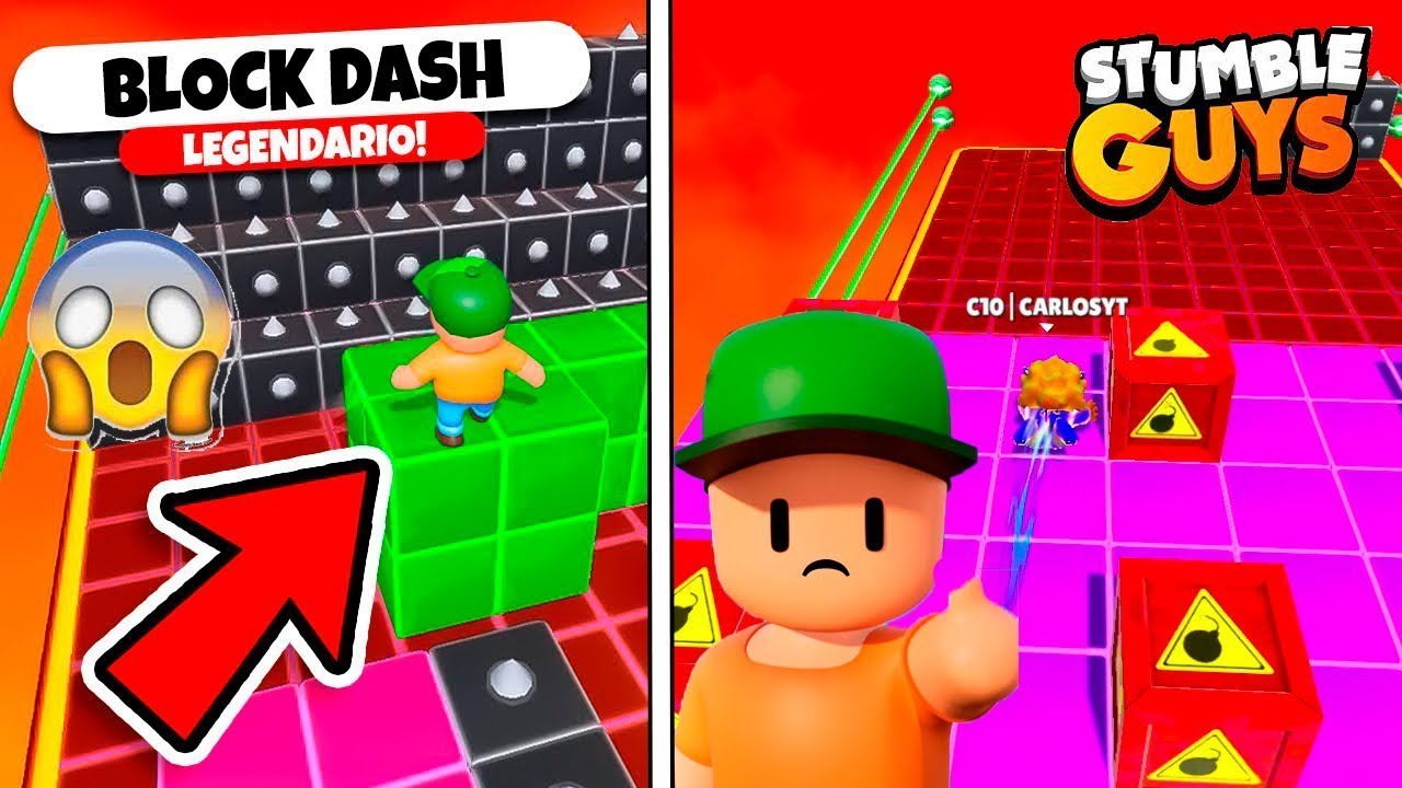 JUGANDO CON SEGUIDORES SALAS DE BLOCK DASH LEGENDARIO EN STUMBLE GUYS ...