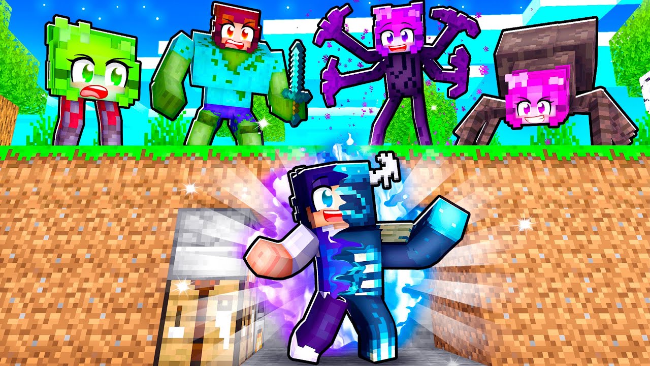 MUTANT MOB FAN GIRL HUNTERS vs SHAPESHIFTING SPEEDRUNNER In Minecraft ...