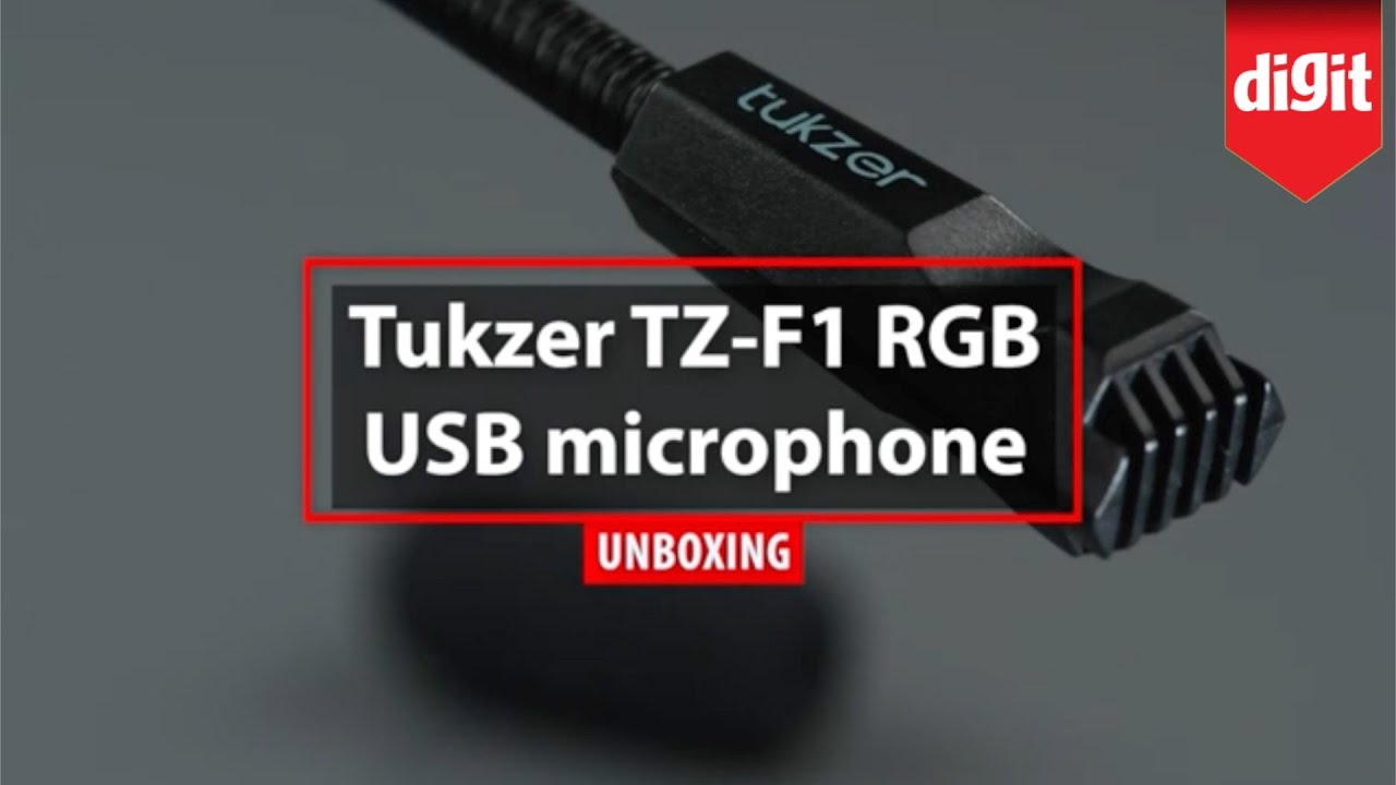 Tukzer TZ-F1 RGB USB Microphone Unboxing - YouTube
