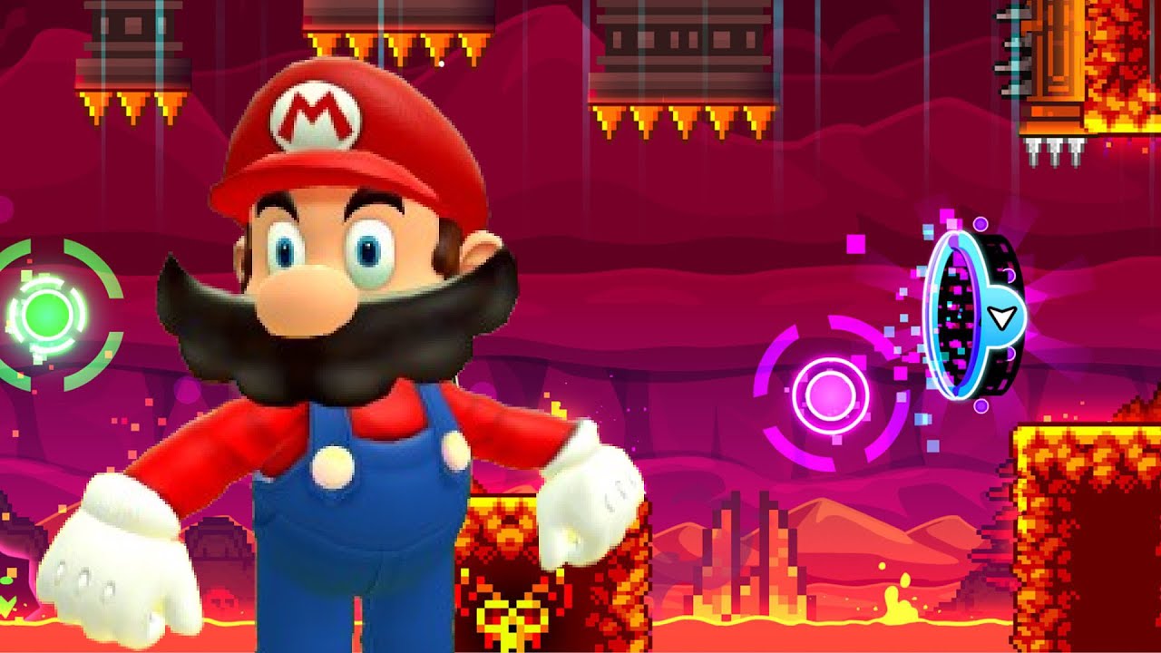 Mario Plays : GEOMETRY DASH !!! - YouTube
