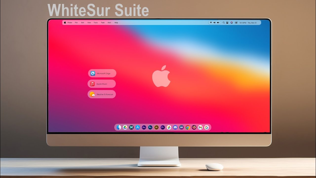 WhiteSur Transparent Edition (Theme) - For Windows - YouTube