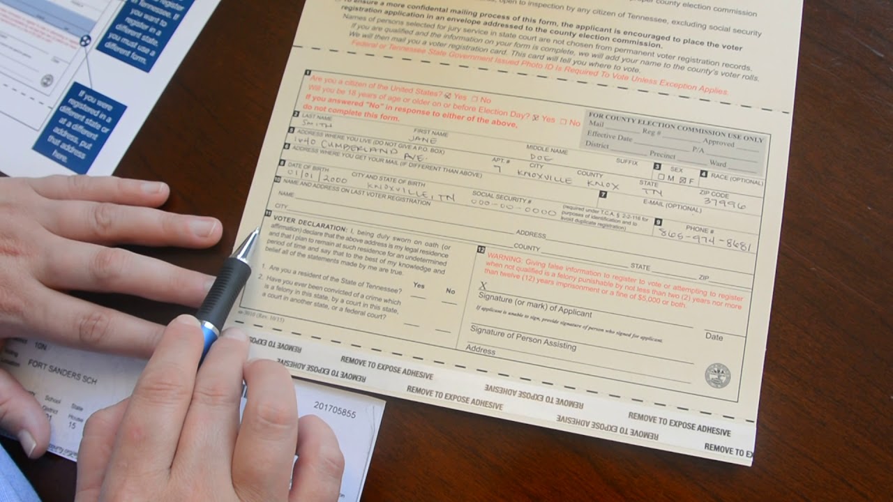 How To: Voter Registration Form - YouTube