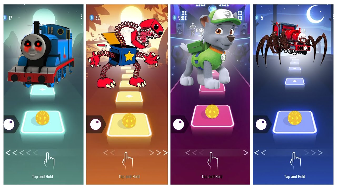 Thomas EXE vs Boxy Boo vs Paw Patrol Rocket vs Choo Choo Charles Tiles ...