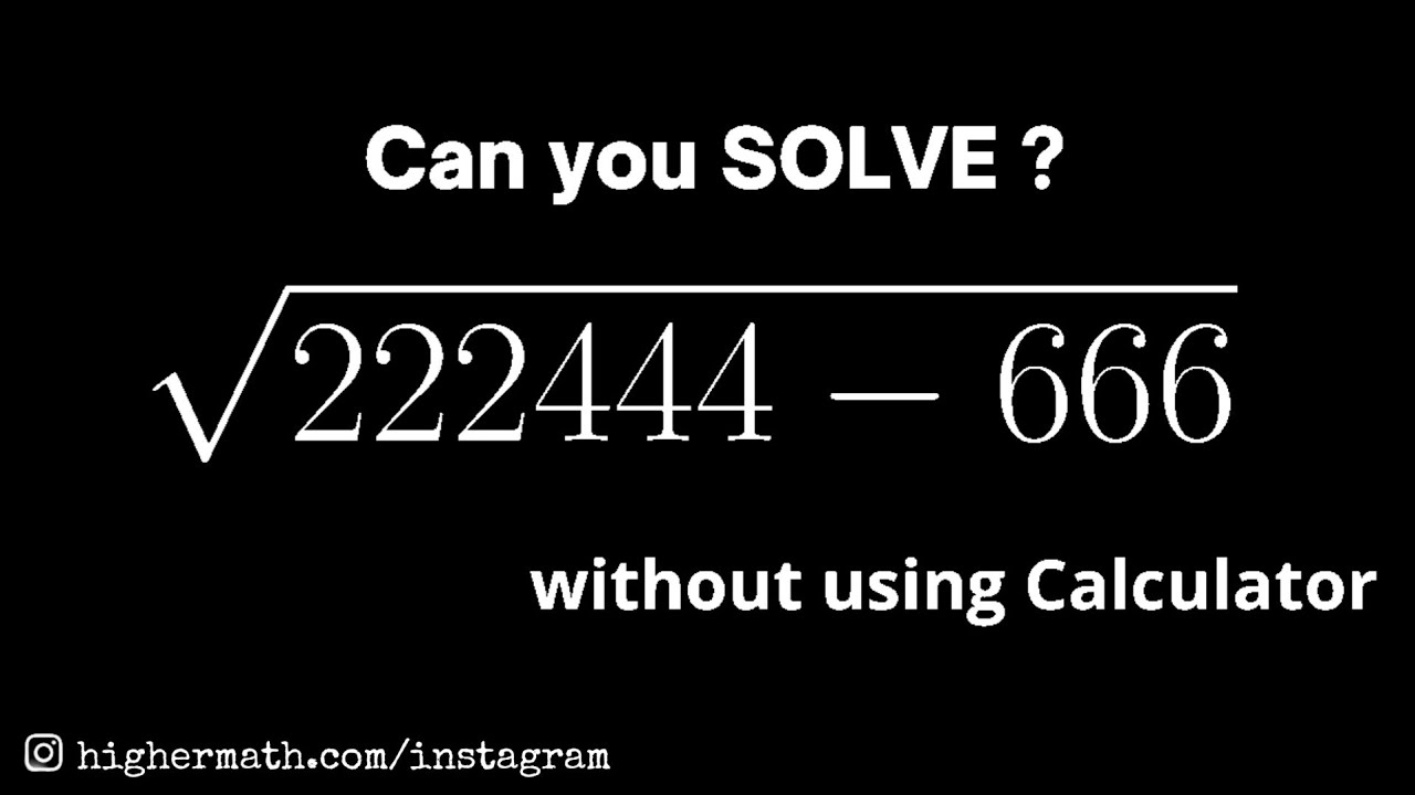 Maths Intresting question | Solve in 1 minute | Learn instant how to ...