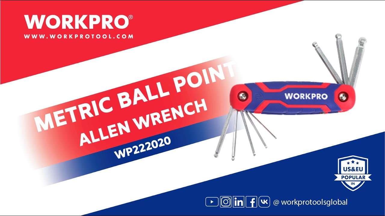 WORKPRO Folding Hex Key Set | METRIC BALL POINT ALLEN WRENCH | ALLEN ...