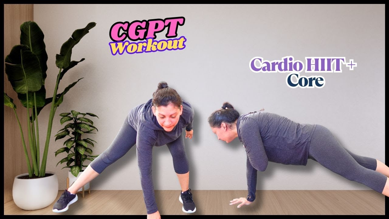 CGPT Cardio HIIT +Core Workout at Home - YouTube