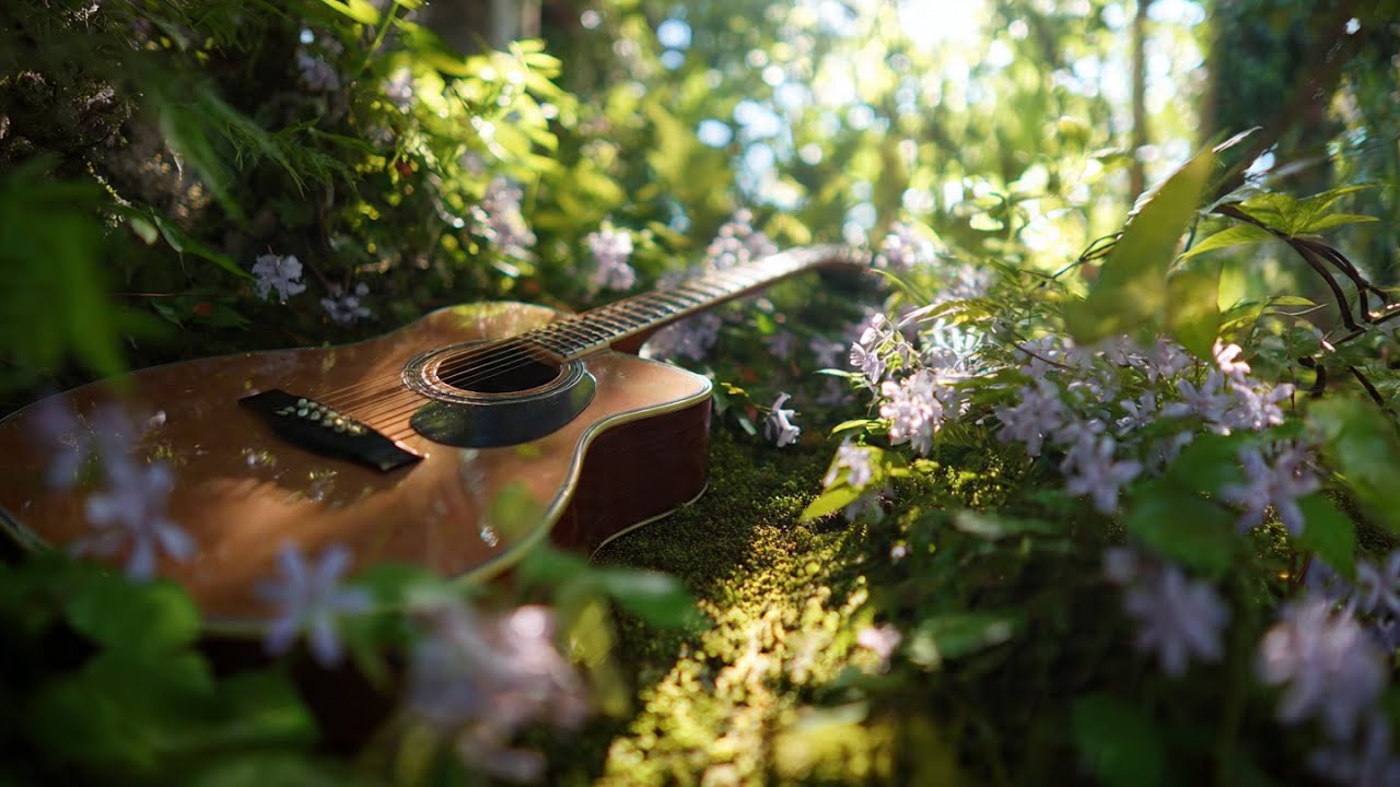 Cozy Cottagecore Guitar Music 🌿 Peaceful Acoustic Ambience for Reading ...